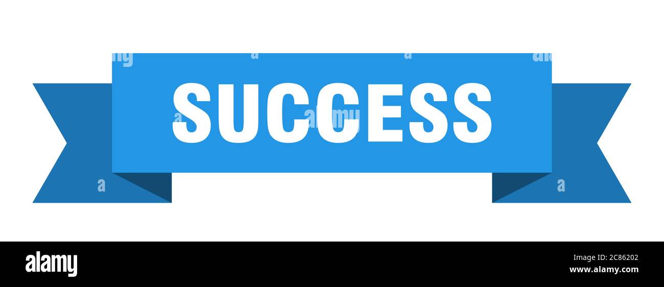 success ribbon. success paper band banner sign Stock Vector Image & Art ...