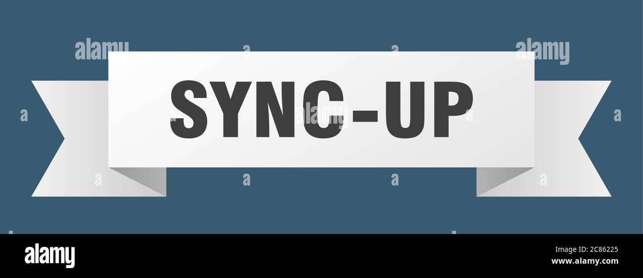 sync-up ribbon. sync-up paper band banner sign Stock Vector Image & Art - Alamy