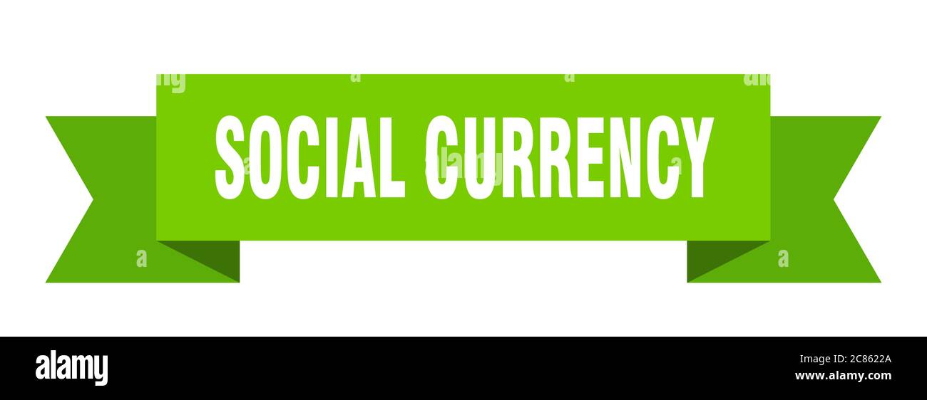 social currency ribbon. social currency paper band banner sign Stock ...