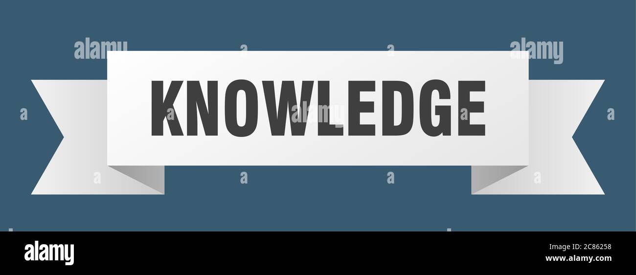 knowledge ribbon. knowledge paper band banner sign Stock Vector Image ...