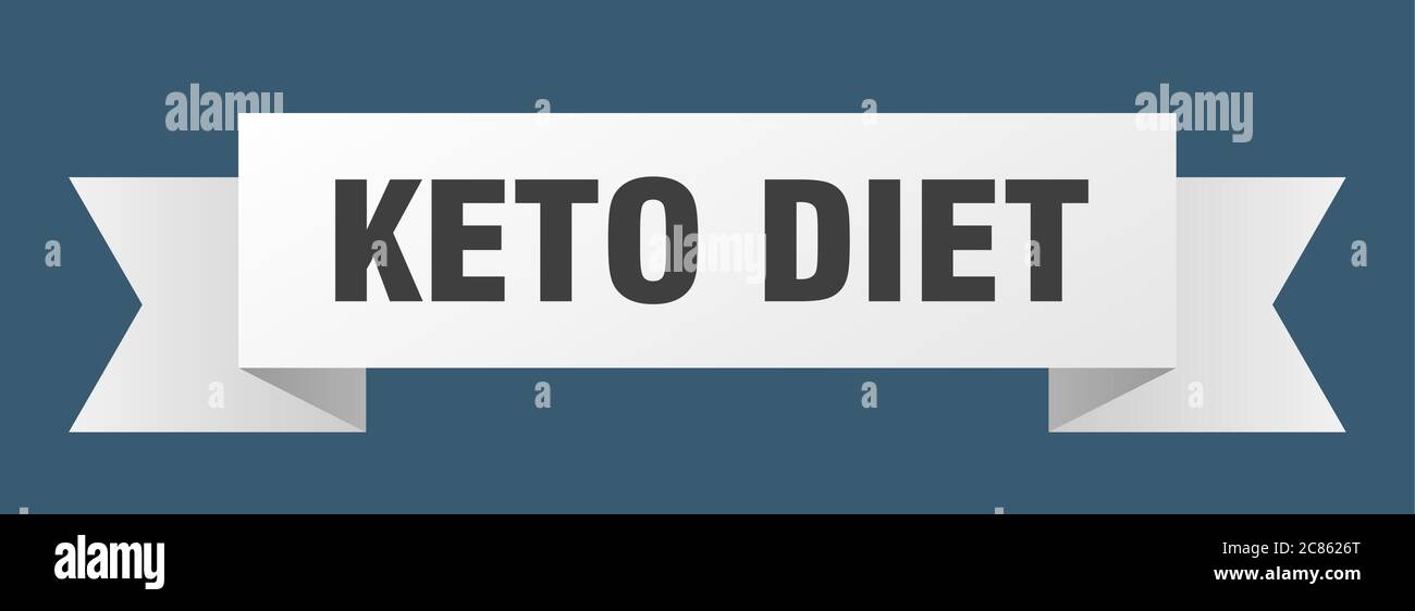 keto diet ribbon. keto diet paper band banner sign Stock Vector Image ...