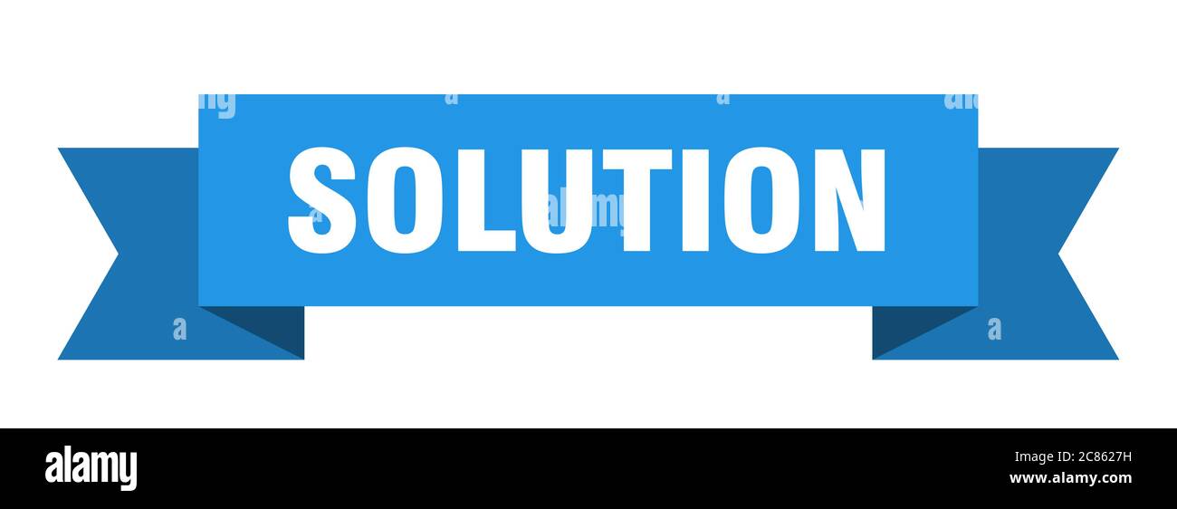 solution ribbon. solution paper band banner sign Stock Vector Image ...