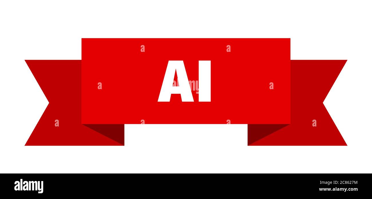 ai ribbon. ai paper band banner sign Stock Vector Image & Art - Alamy