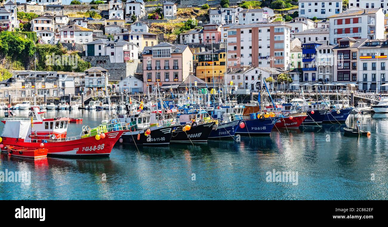 Colorful Fishery Harbour. Luarca. Asturias. Luarca is well known for ...
