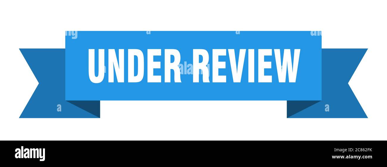 under review ribbon. under review paper band banner sign Stock Vector ...