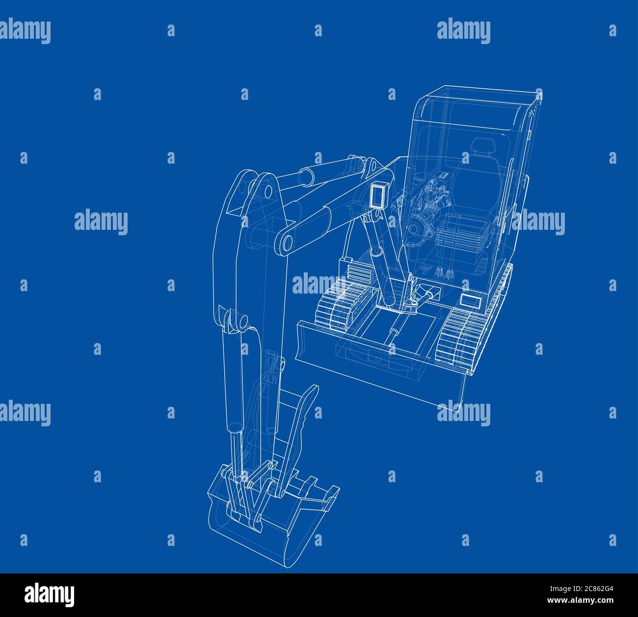 Sketch of Small Treactor with Actor Stock Photo - Alamy