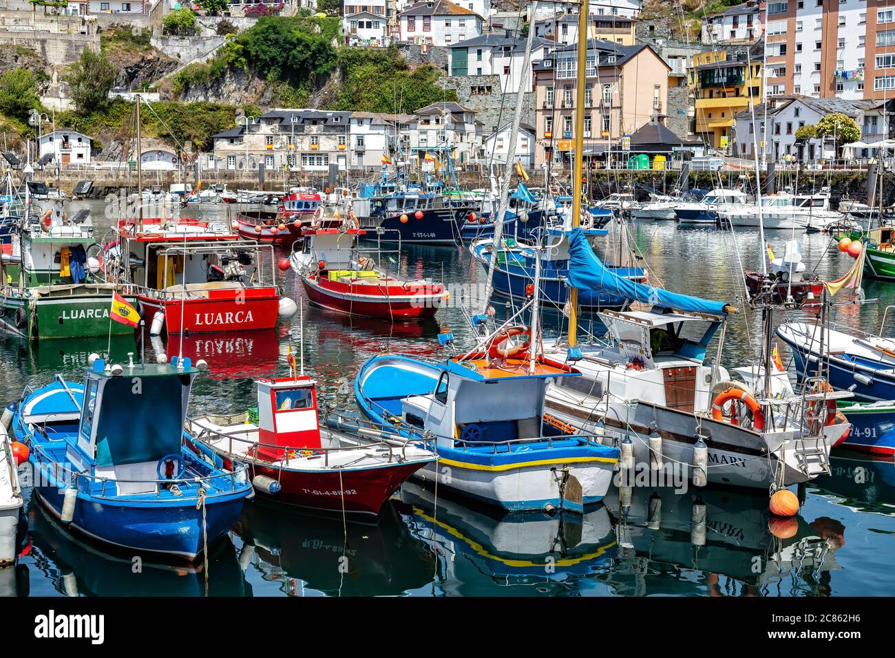 Colorful Fishery Harbour. Luarca. Asturias. Luarca is well known for ...