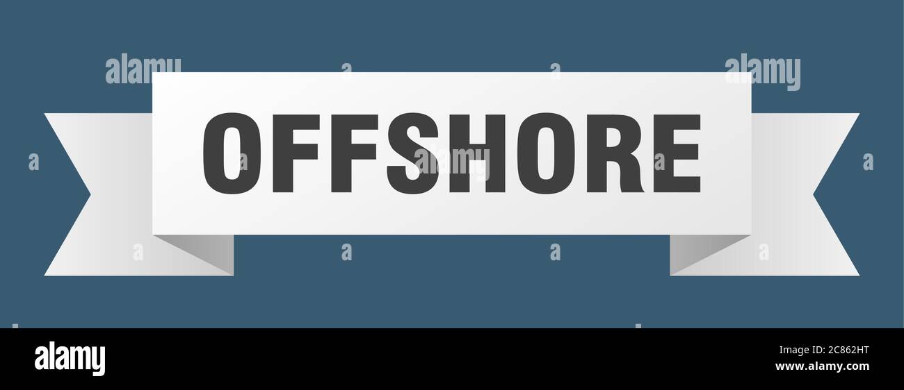 offshore ribbon. offshore paper band banner sign Stock Vector Image ...
