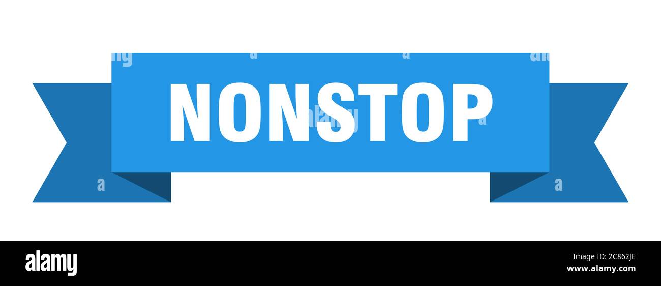 nonstop ribbon. nonstop paper band banner sign Stock Vector Image & Art - Alamy