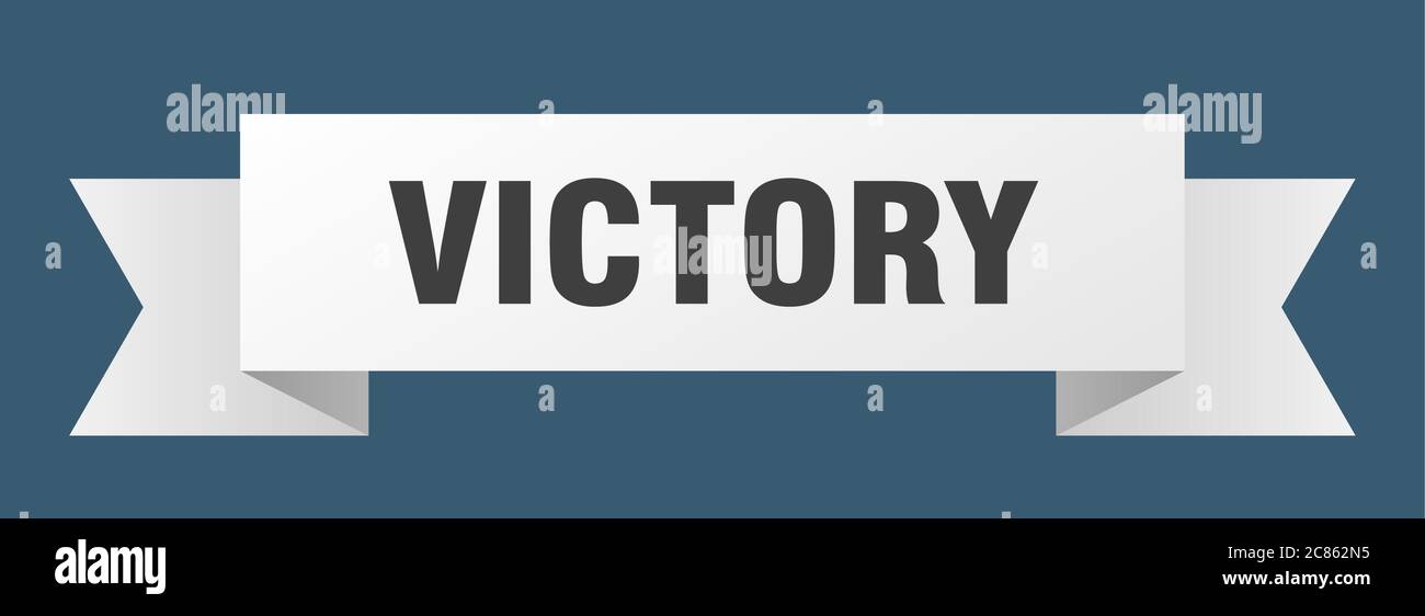victory ribbon. victory paper band banner sign Stock Vector Image & Art ...