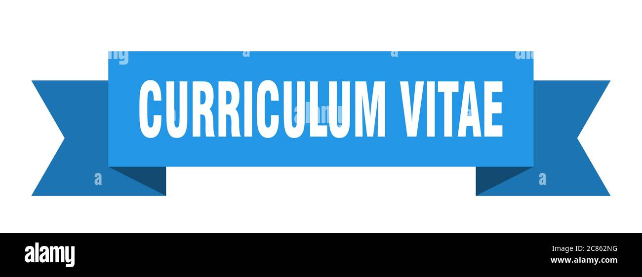 curriculum vitae ribbon. curriculum vitae paper band banner sign Stock ...