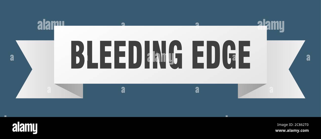 bleeding edge ribbon. bleeding edge paper band banner sign Stock Vector ...