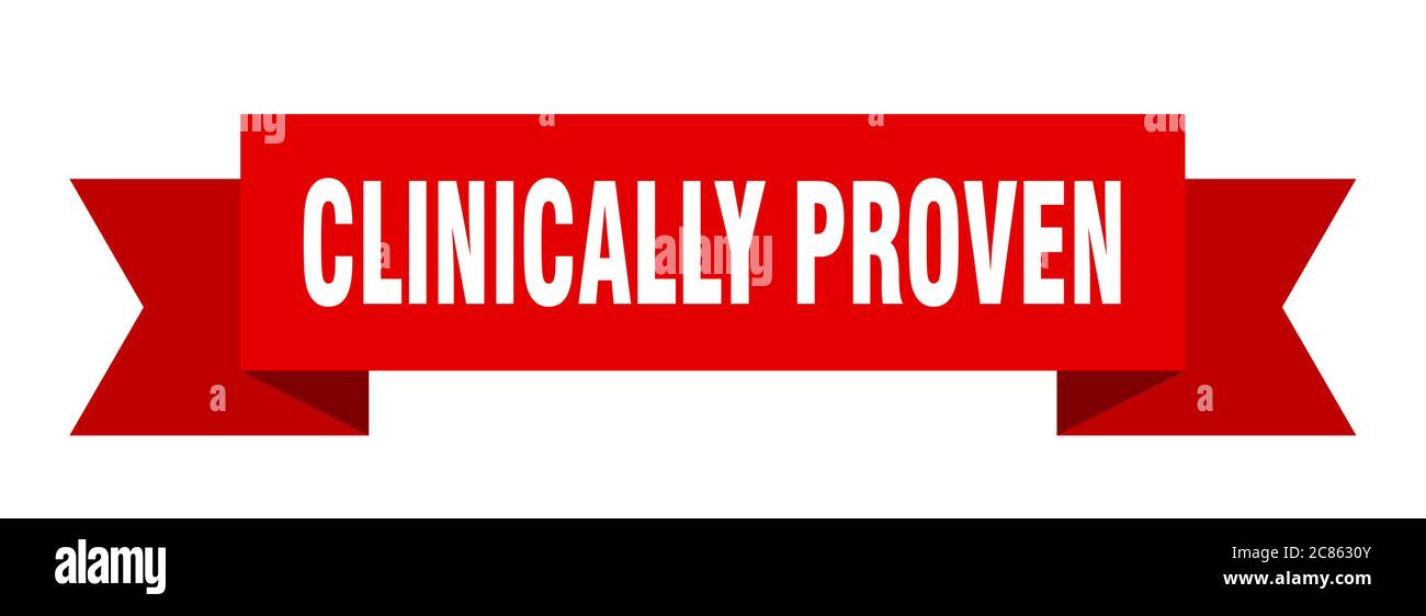 clinically proven ribbon. clinically proven paper band banner sign ...