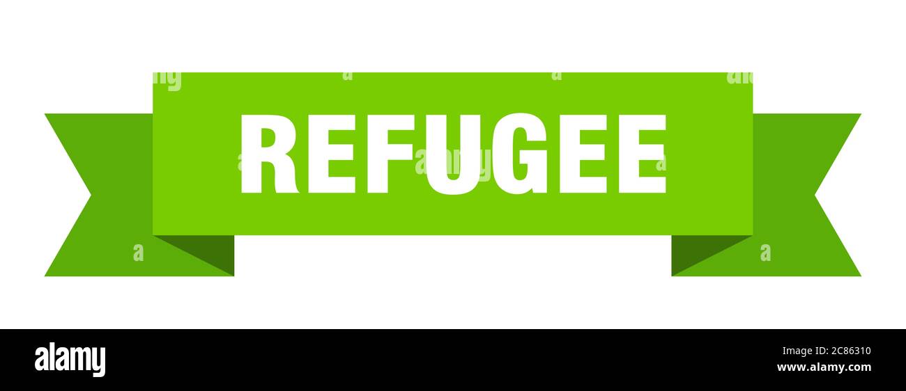 refugee ribbon. refugee paper band banner sign Stock Vector Image & Art ...