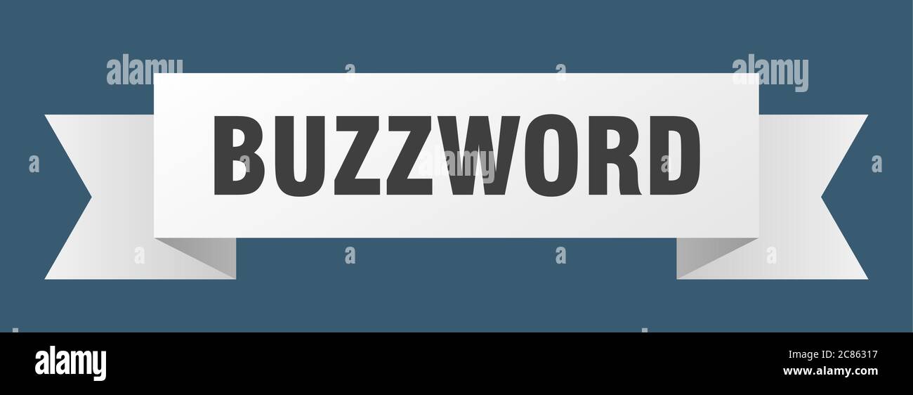 buzzword ribbon. buzzword paper band banner sign Stock Vector Image ...