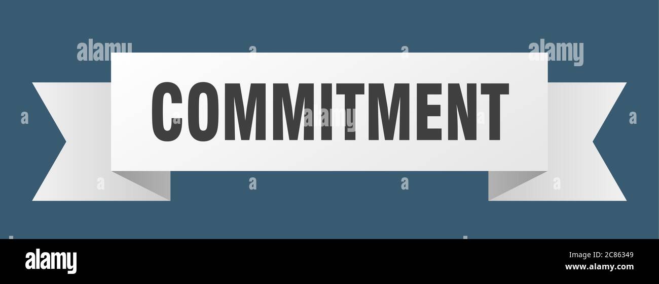 commitment ribbon. commitment paper band banner sign Stock Vector Image ...