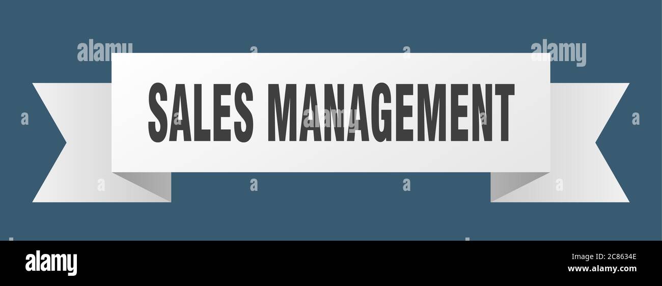 sales management ribbon. sales management paper band banner sign Stock ...