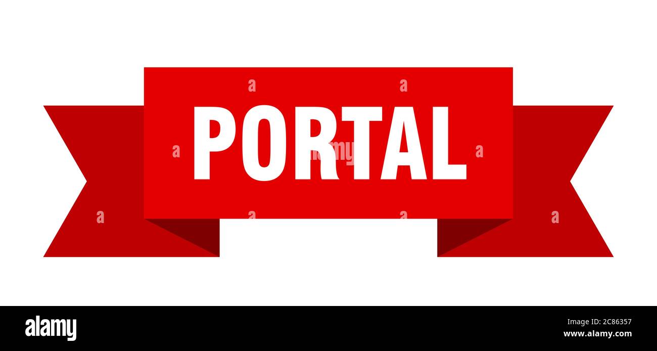 portal ribbon. portal paper band banner sign Stock Vector Image & Art ...