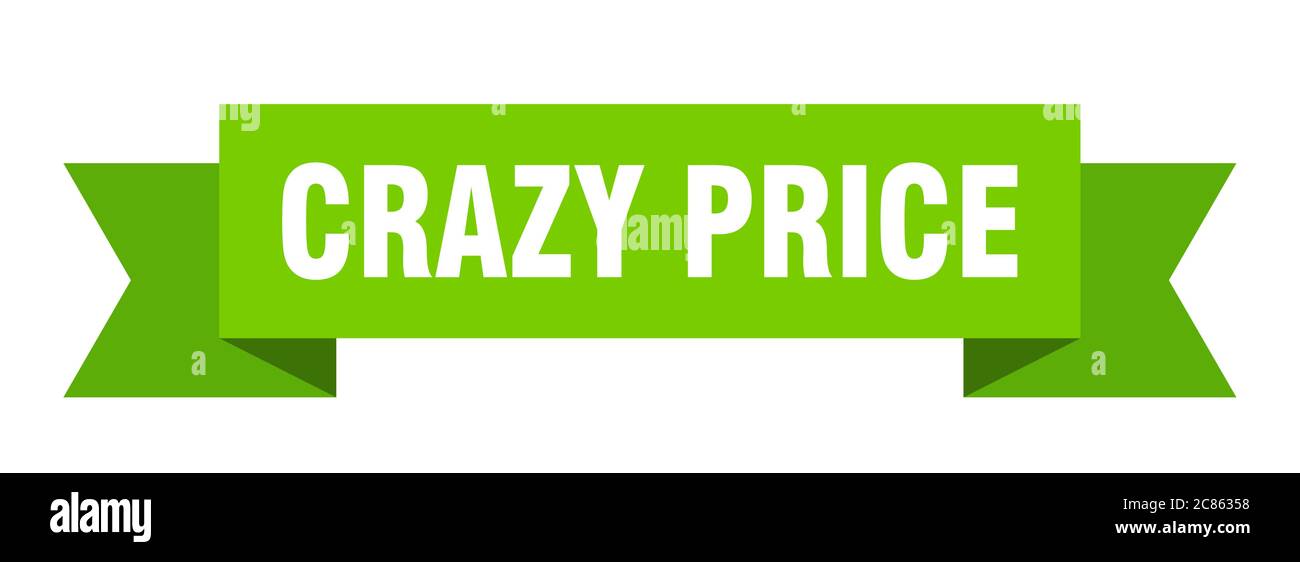 crazy price ribbon. crazy price paper band banner sign Stock Vector ...