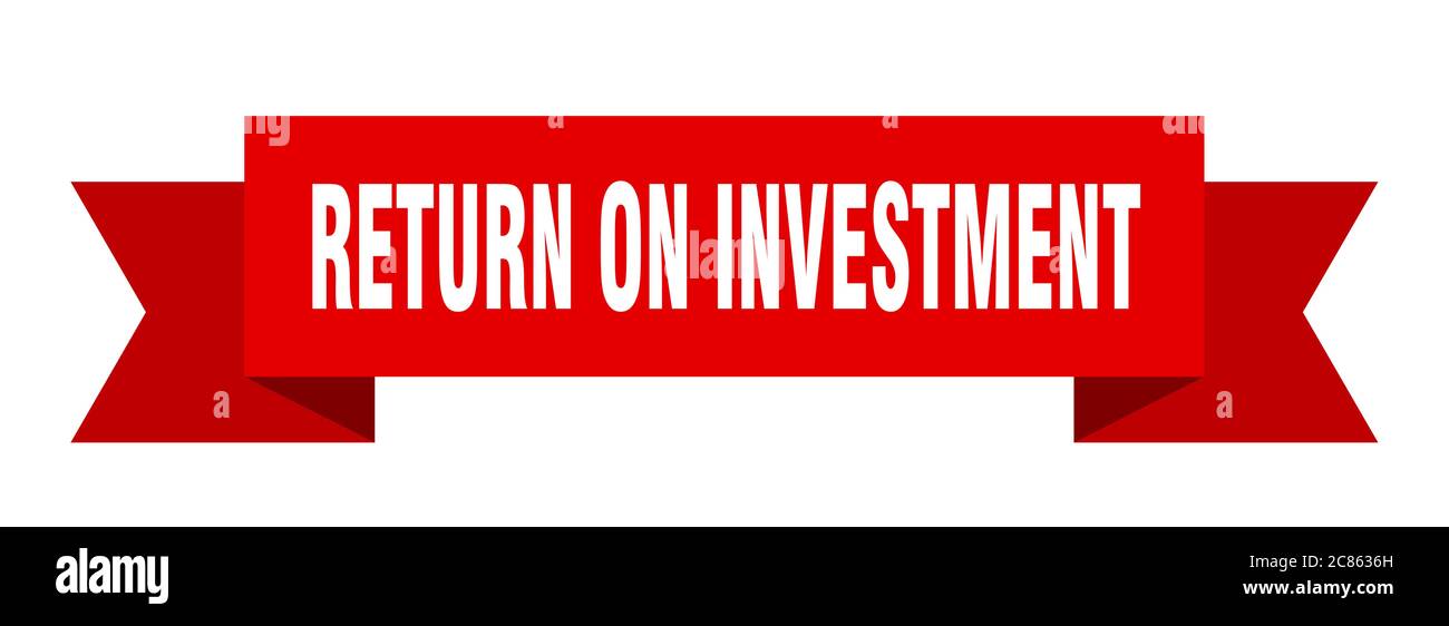 return on investment ribbon. return on investment paper band banner ...