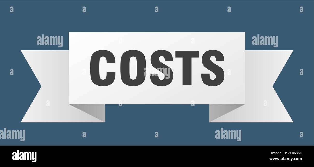 costs ribbon. costs paper band banner sign Stock Vector Image & Art - Alamy