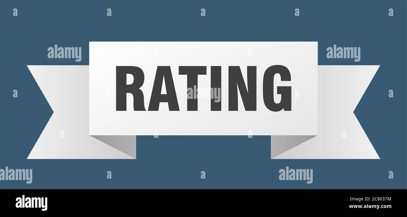 rating ribbon. rating paper band banner sign Stock Vector Image & Art ...