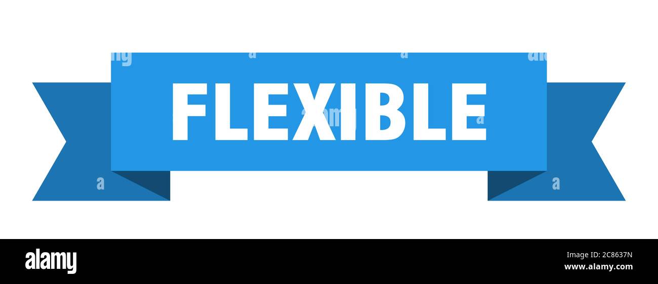 flexible ribbon. flexible paper band banner sign Stock Vector Image ...