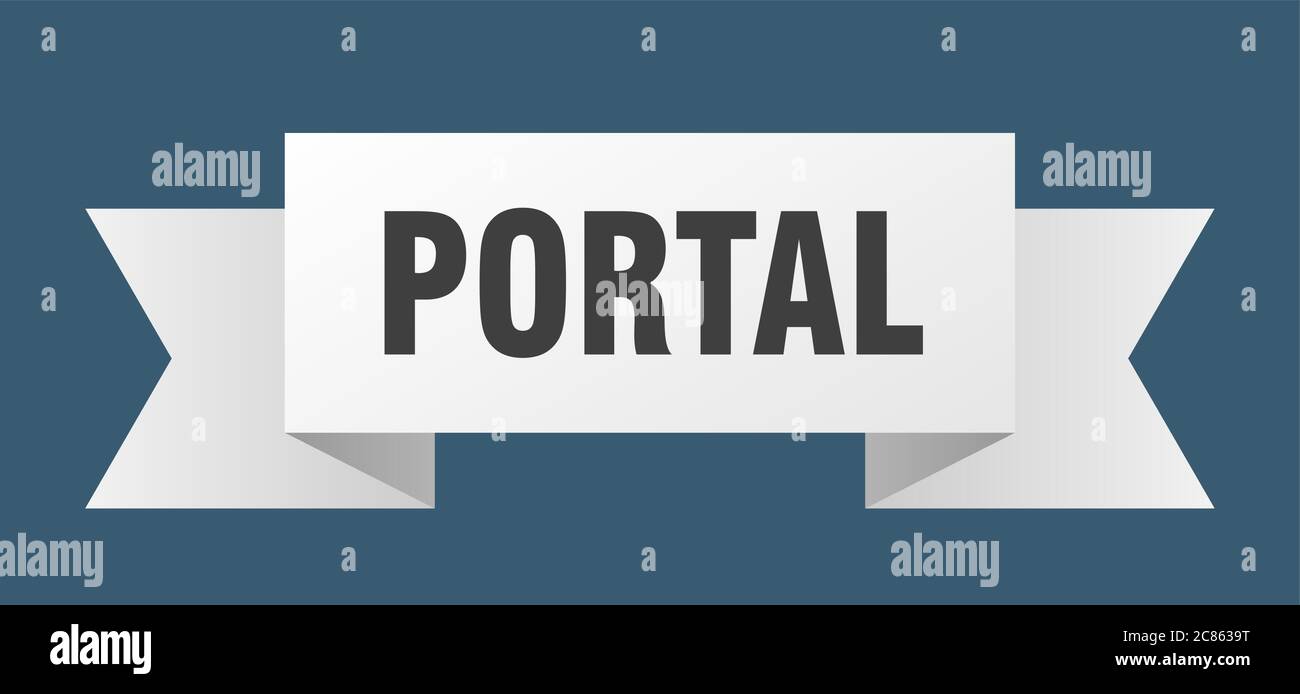 portal ribbon. portal paper band banner sign Stock Vector Image & Art ...