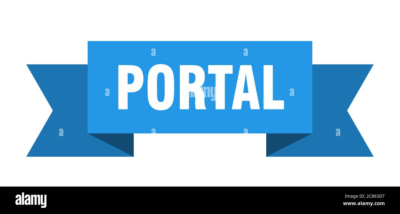 portal ribbon. portal paper band banner sign Stock Vector Image & Art ...