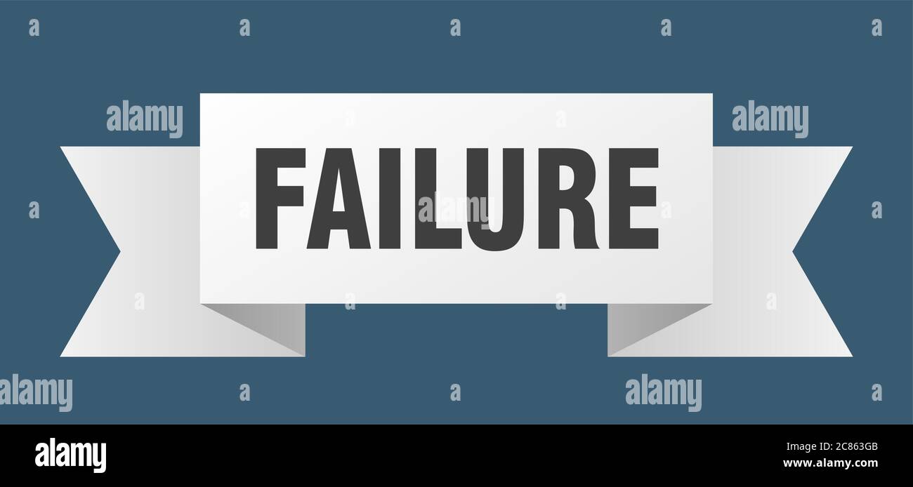 failure ribbon. failure paper band banner sign Stock Vector Image & Art ...