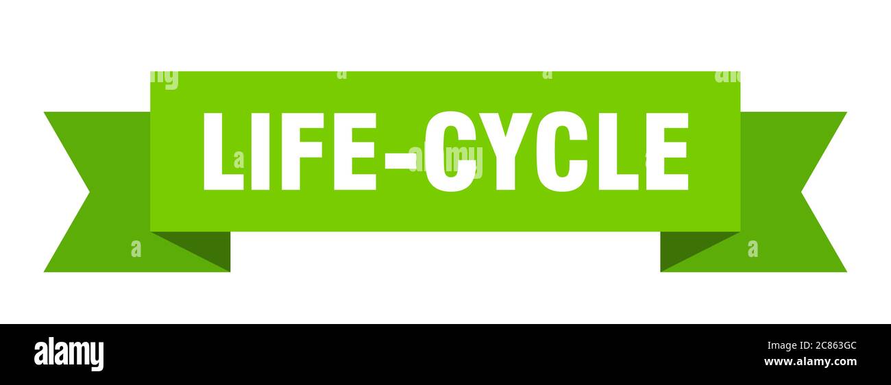 life-cycle ribbon. life-cycle paper band banner sign Stock Vector Image ...