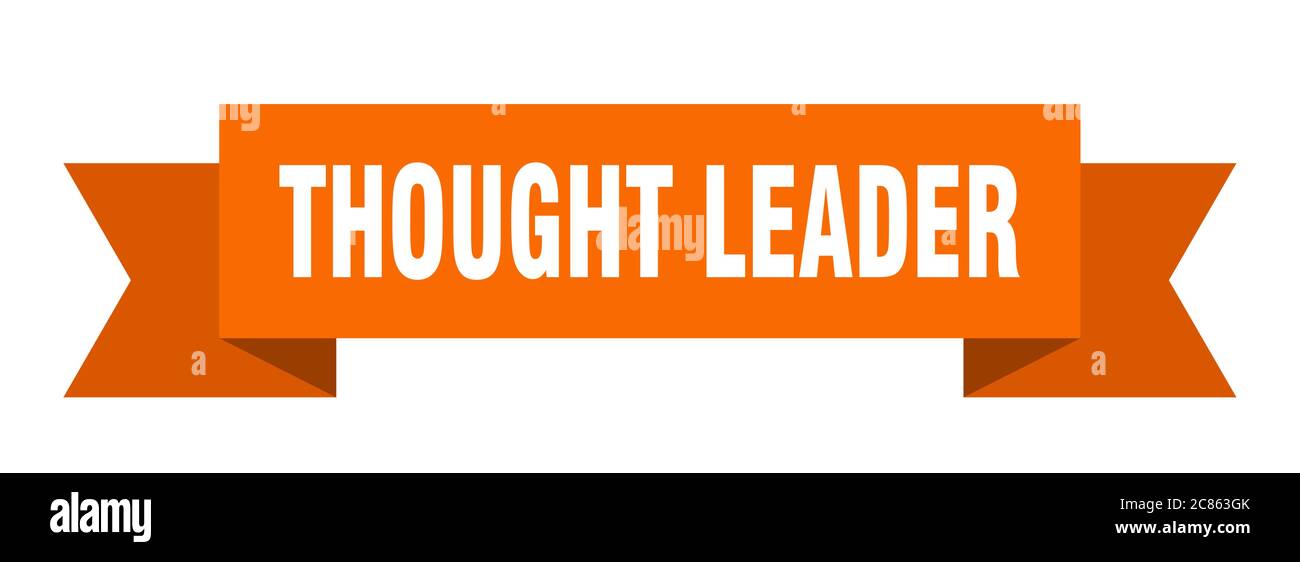 thought leader ribbon. thought leader paper band banner sign Stock ...