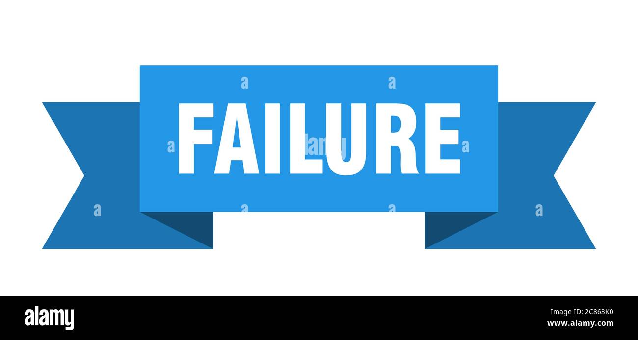 failure ribbon. failure paper band banner sign Stock Vector Image & Art ...