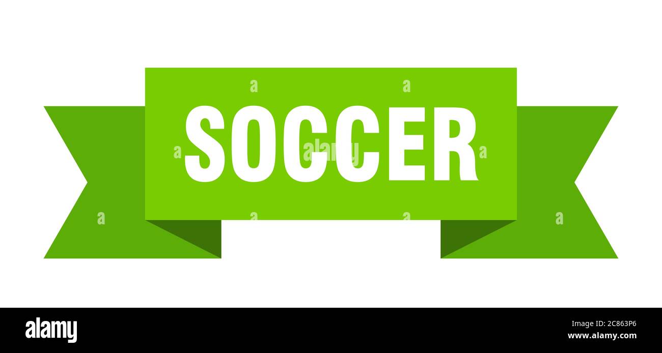 soccer ribbon. soccer paper band banner sign Stock Vector Image & Art ...