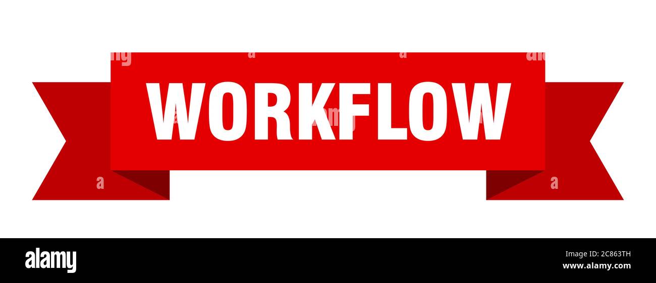 workflow ribbon. workflow paper band banner sign Stock Vector Image ...