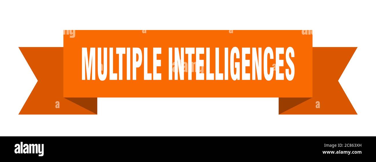 multiple intelligences ribbon. multiple intelligences paper band banner ...