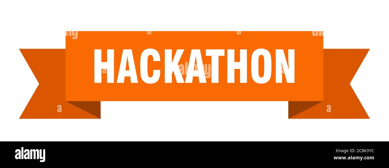 hackathon ribbon. hackathon paper band banner sign Stock Vector Image ...