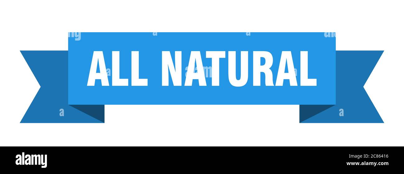 all natural ribbon. all natural paper band banner sign Stock Vector ...