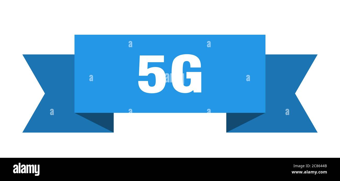5g ribbon. 5g paper band banner sign Stock Vector Image & Art - Alamy