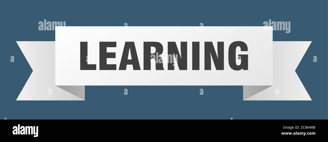 learning ribbon. learning paper band banner sign Stock Vector Image & Art - Alamy