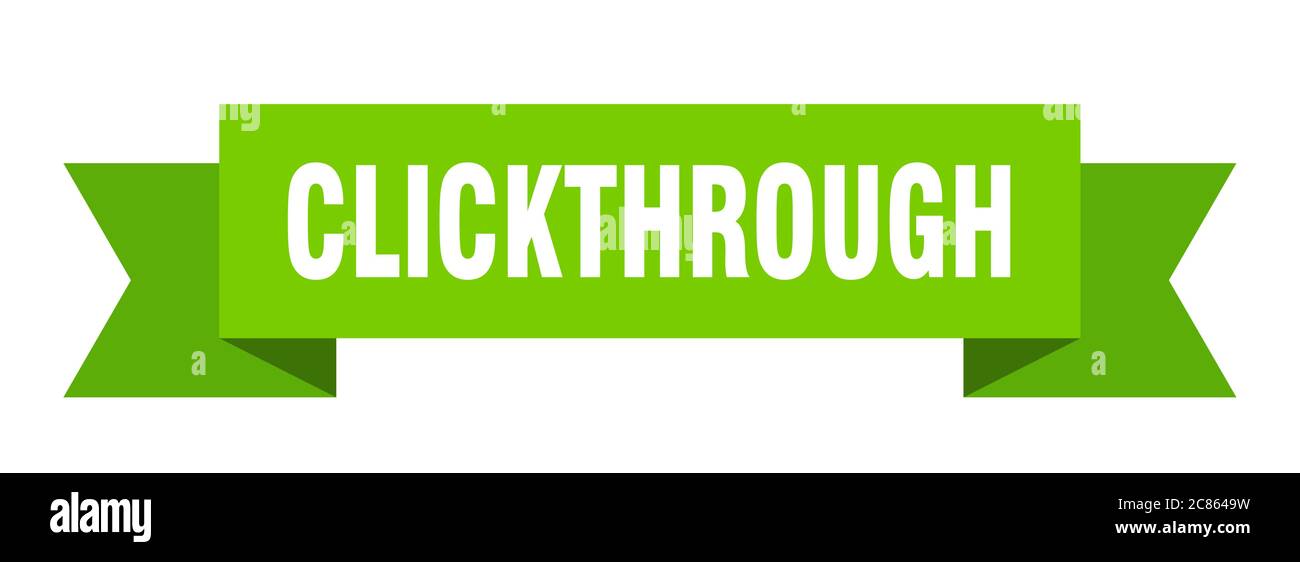 clickthrough ribbon. clickthrough paper band banner sign Stock Vector ...