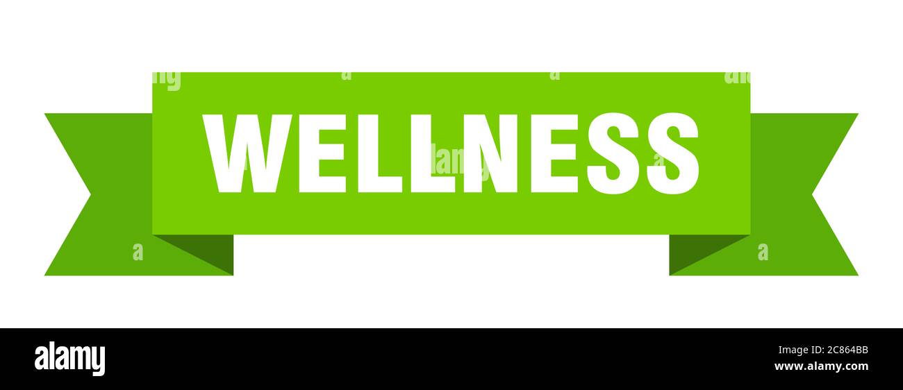 wellness ribbon. wellness paper band banner sign Stock Vector Image ...