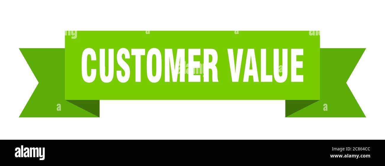 customer value ribbon. customer value paper band banner sign Stock ...