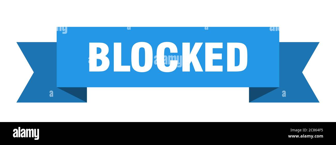 blocked ribbon. blocked paper band banner sign Stock Vector Image & Art - Alamy