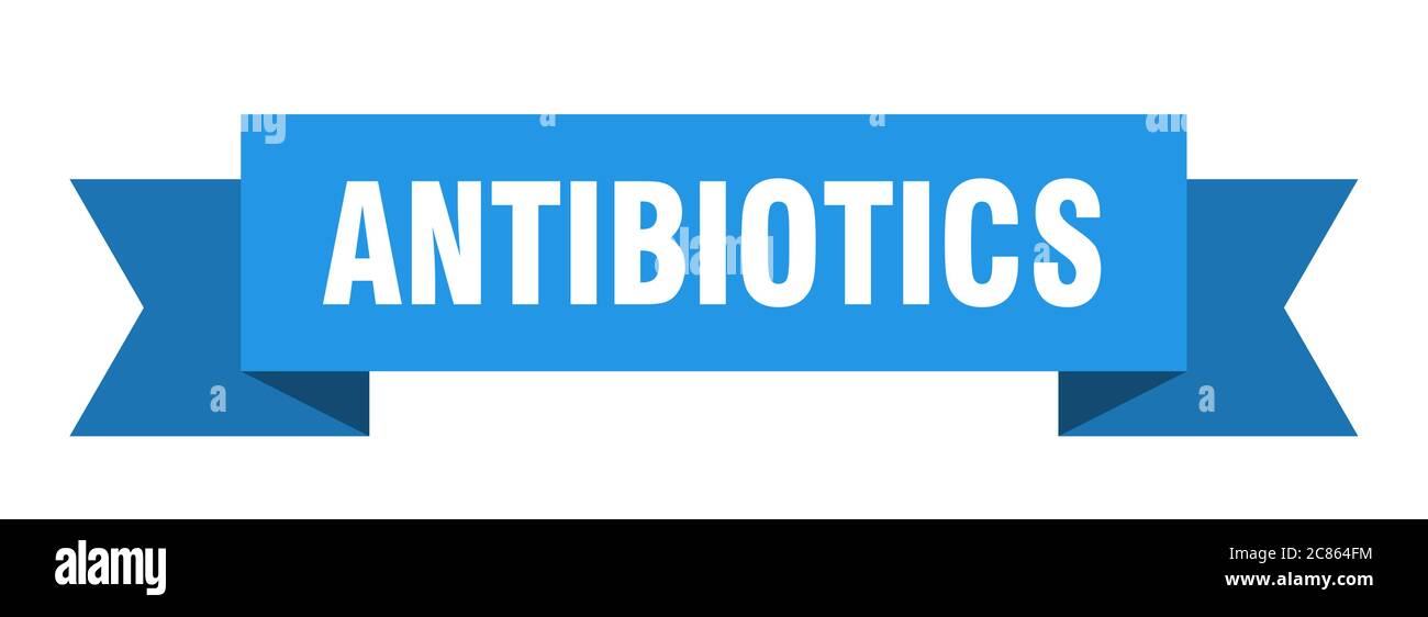 antibiotics ribbon. antibiotics paper band banner sign Stock Vector ...