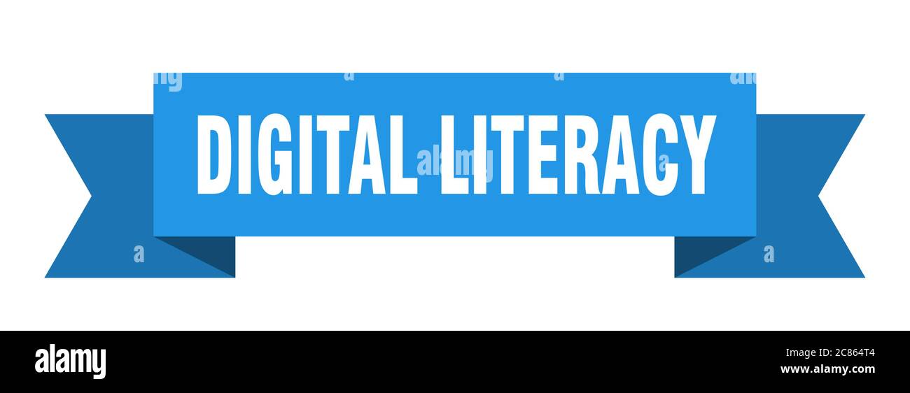 digital literacy ribbon. digital literacy paper band banner sign Stock ...