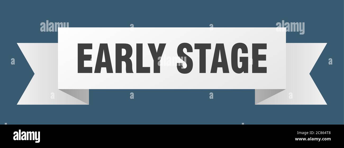 early stage ribbon. early stage paper band banner sign Stock Vector ...