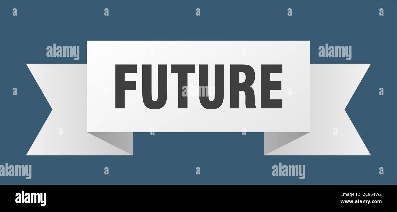 future ribbon. future paper band banner sign Stock Vector Image & Art ...