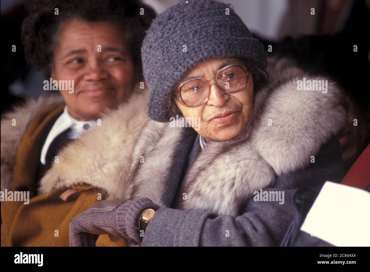 San Antonio Texas USA, January 1995: Rosa Parks (right), hero of 1955 ...