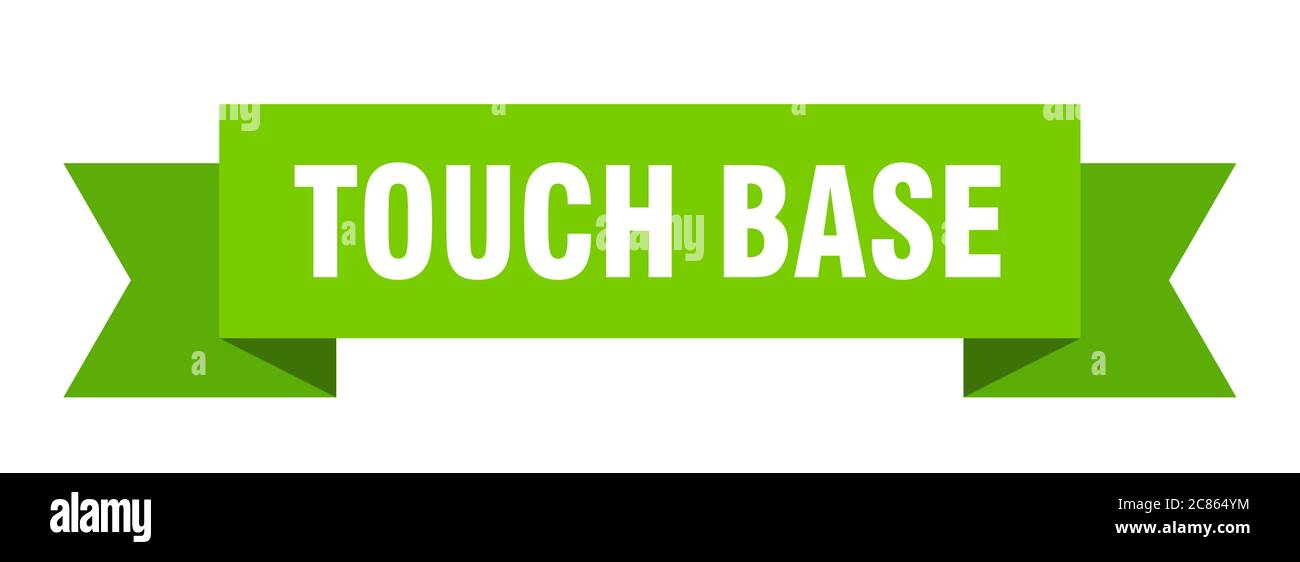 touch base ribbon. touch base paper band banner sign Stock Vector Image ...